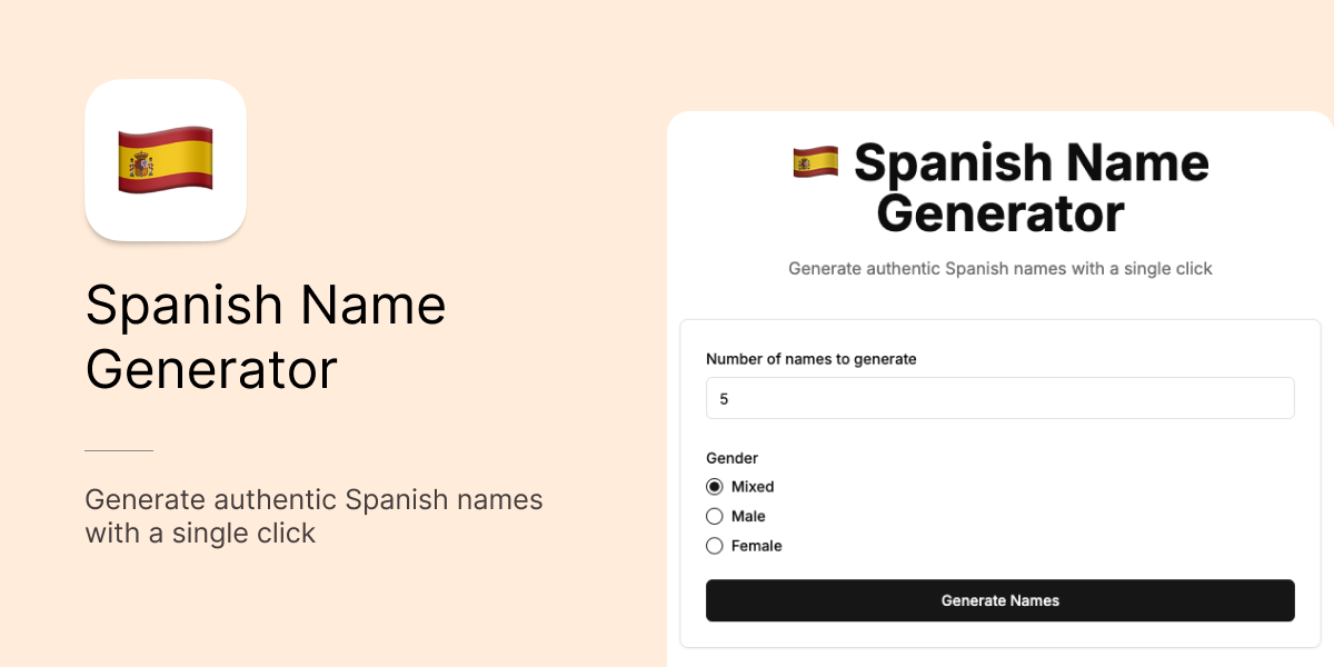 Spanish Name Generator